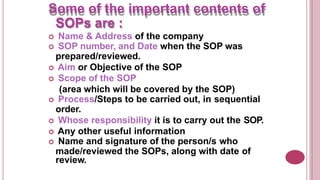 Standard operating procedure | PPTX