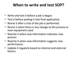 Standard operating procedure | PPT