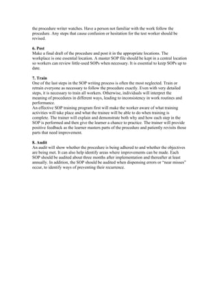Standard Operating Procedure For Hotels | DOC