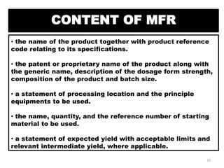 Standard operating procedure in pharmaceutical industries,SOP,MFR ...