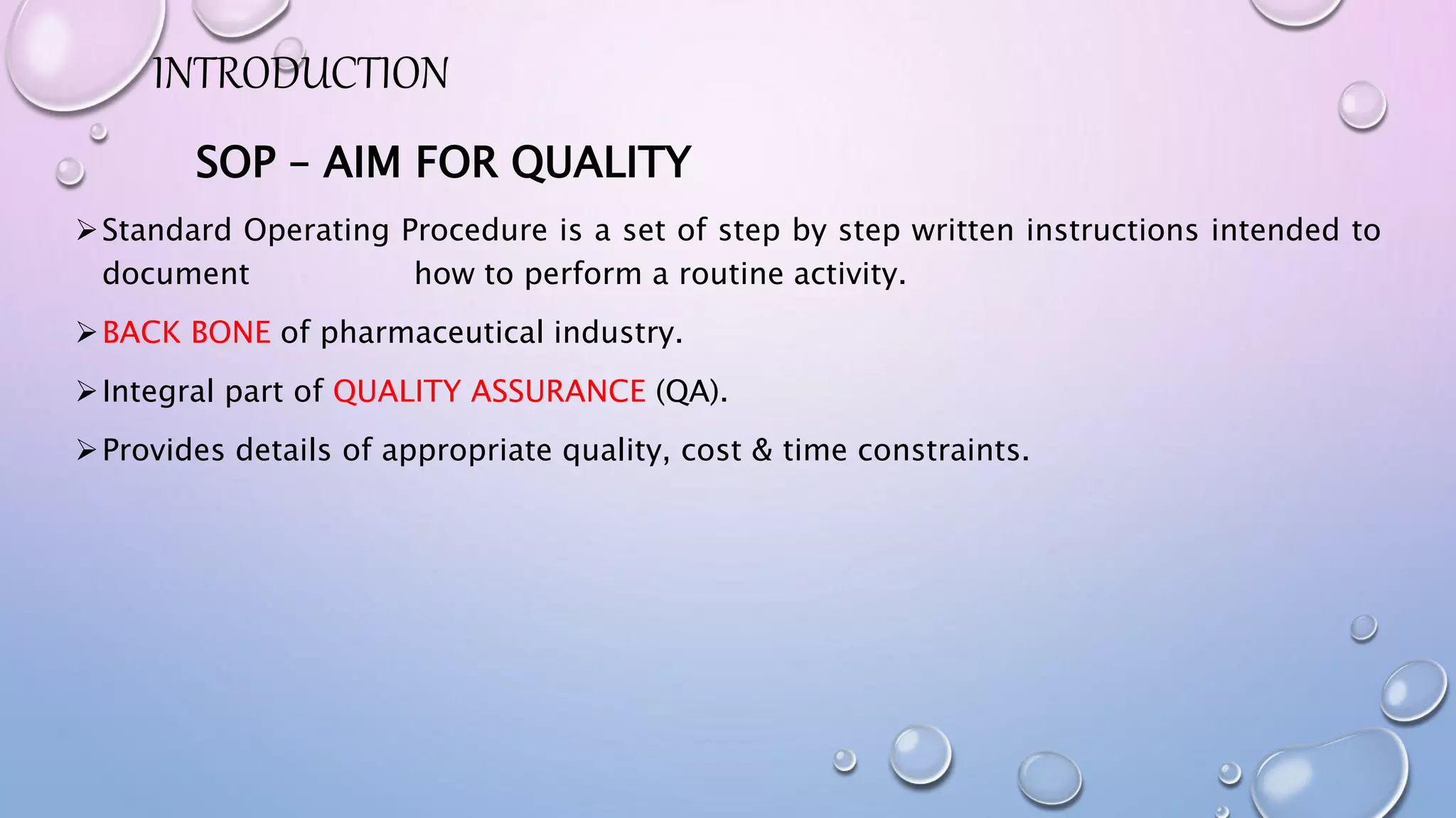 Standard operating procedure in pharmaceutical industries rashmi nasare ...