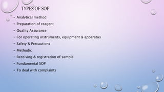 Standard operating procedure in pharmaceutical industries rashmi nasare ...