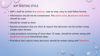 Standard operating procedure in pharmaceutical industries rashmi nasare ...