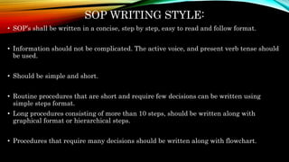 Standard operating procedures | PPT