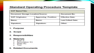 Standard operating procedures | PPT