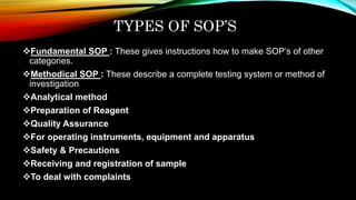 Standard operating procedures | PPT