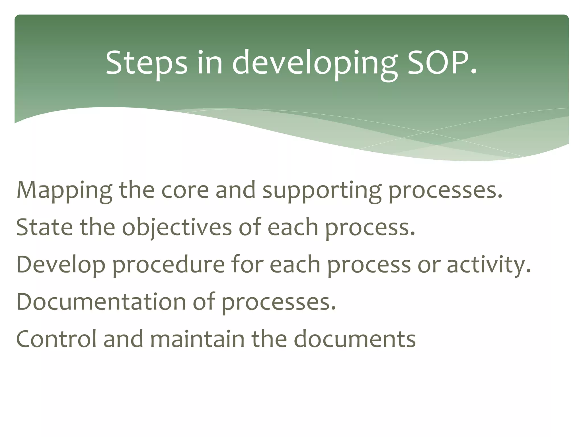 Standard operating procedures for co operatives | PPTX