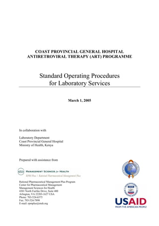 Standard operating procedures_for_laboratory_services | PDF