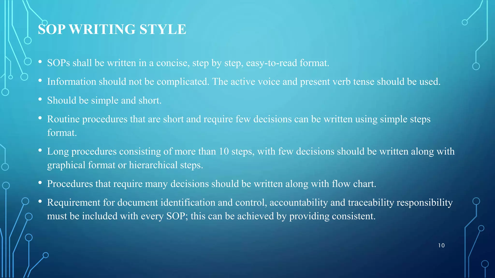 Standard Operating Procedure | PPTX