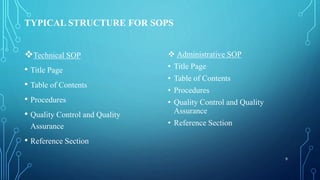 Standard Operating Procedure | PPTX