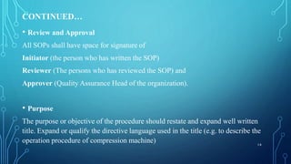 Standard Operating Procedure | PPTX