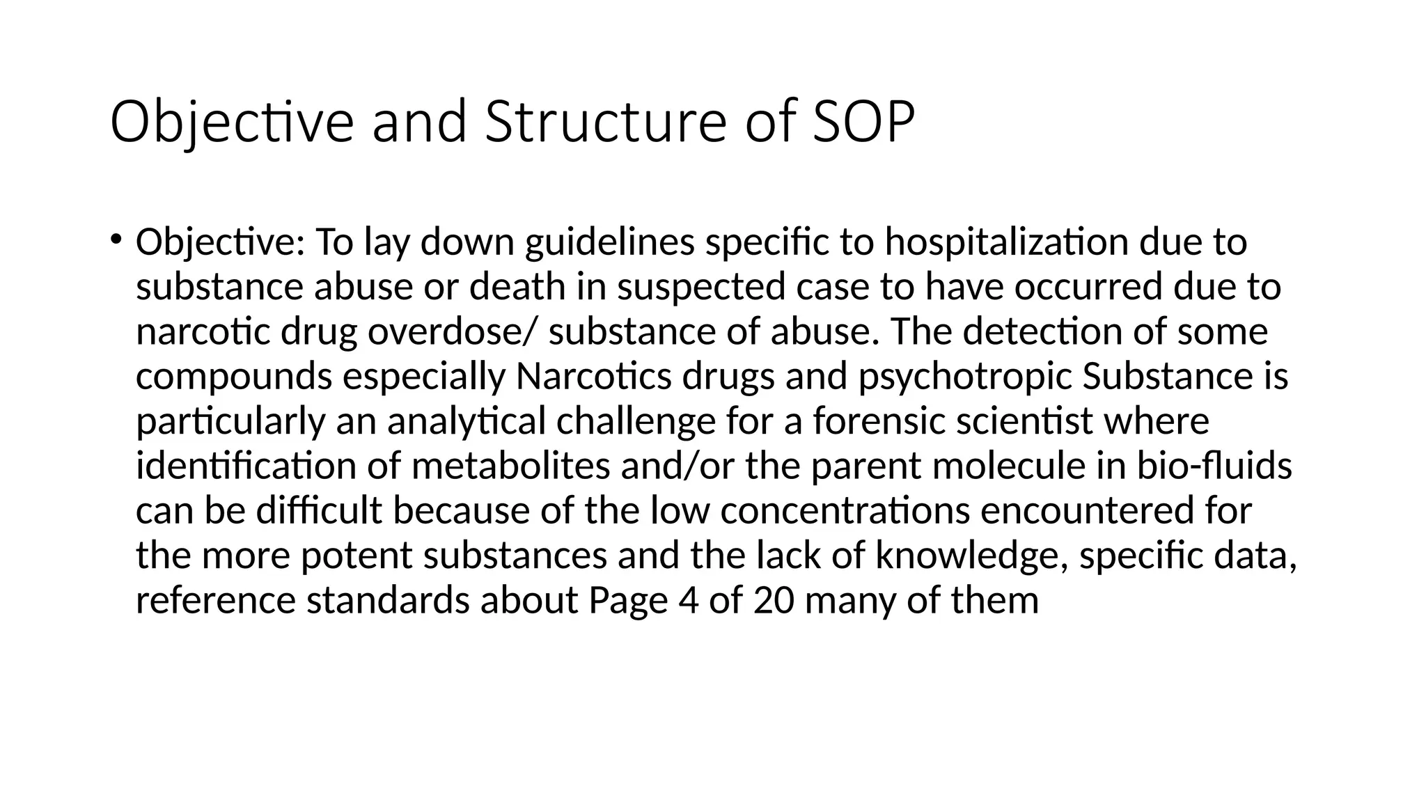 Standard Operating Procedures on NARCOTICS.pptx