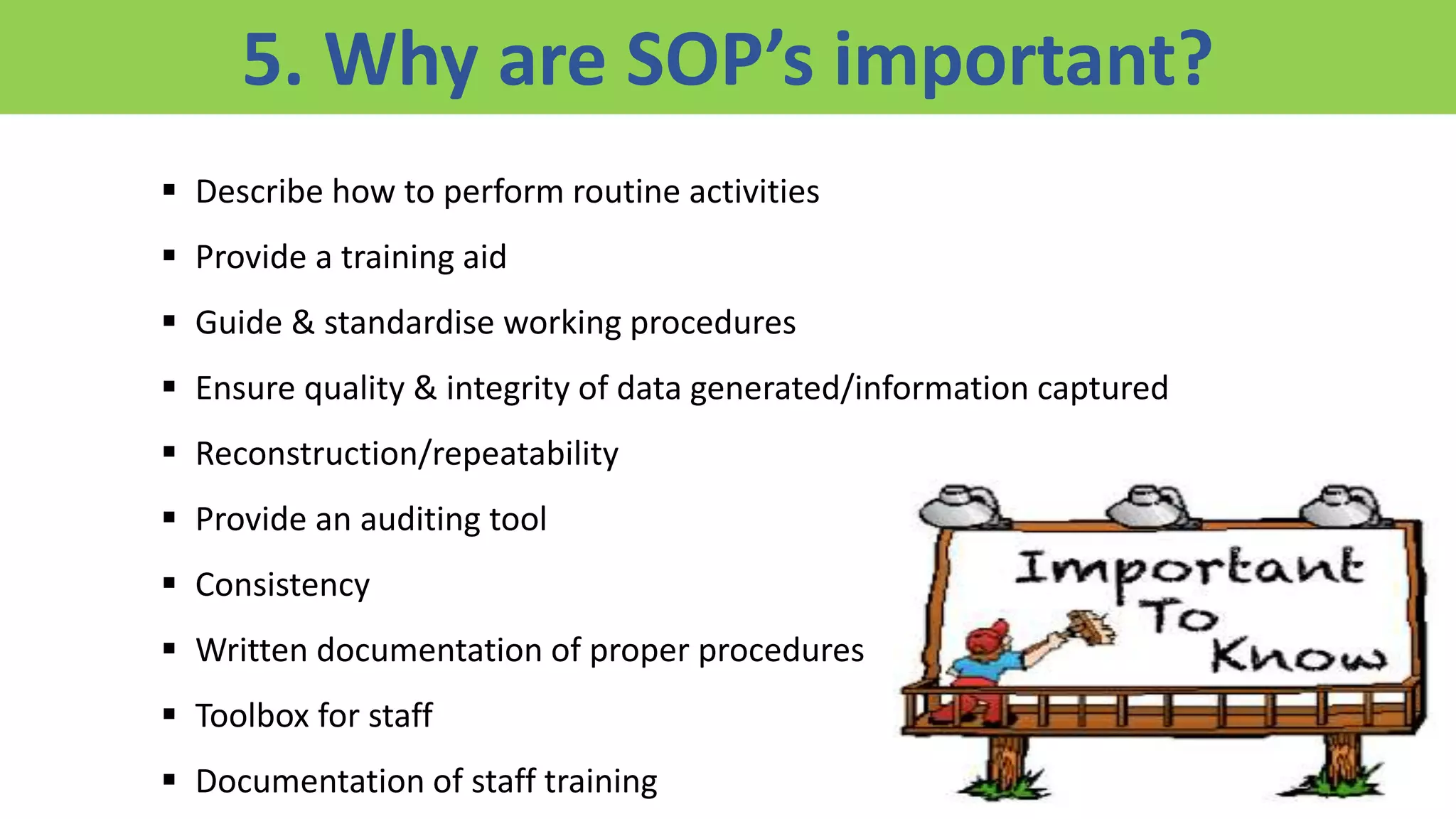 Standard operating procedure (sop) | PPTX