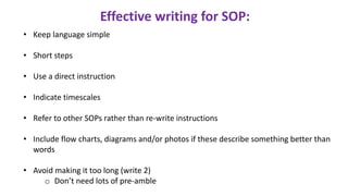 Standard operating procedure (sop) | PPTX