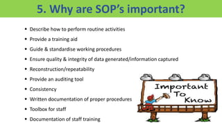 Standard operating procedure (sop) | PPTX