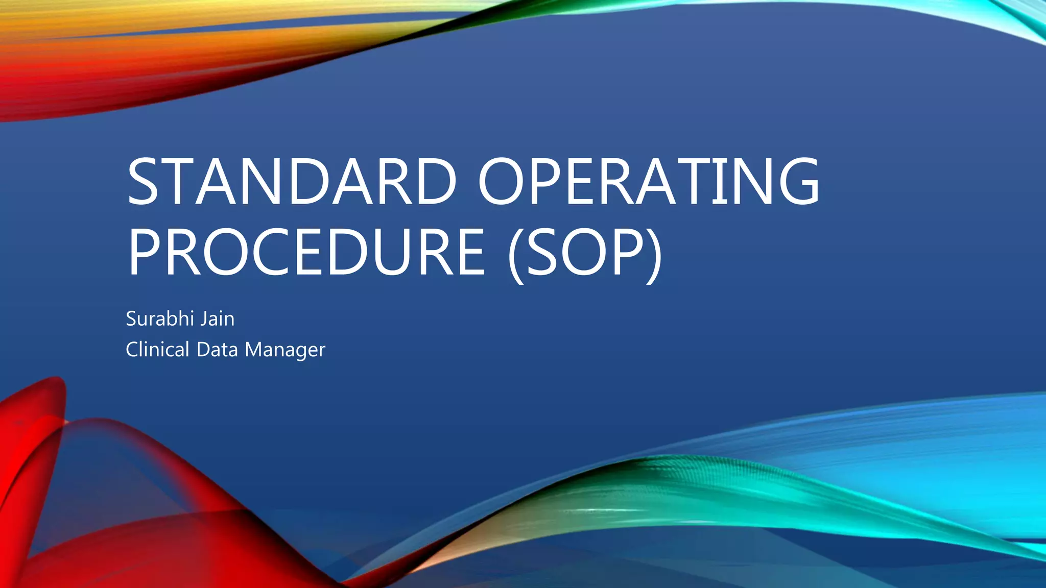 Standard operating procedure (sop) | PPTX