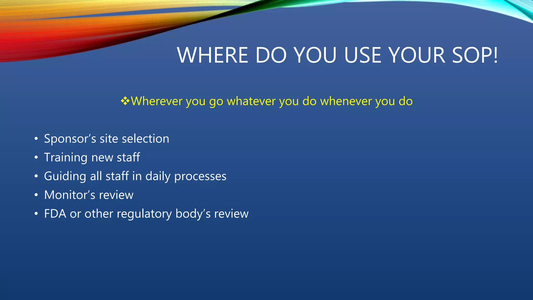 Standard operating procedure (sop) | PPTX