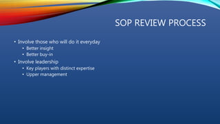 Standard operating procedure (sop) | PPTX