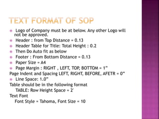 Standard operating procedure(sop)assignment | PPTX