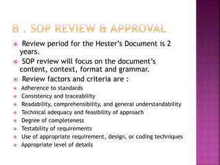 Standard operating procedure(sop)assignment | PPTX