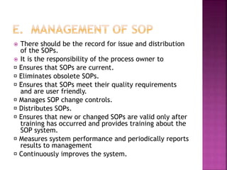 Standard operating procedure(sop)assignment | PPTX