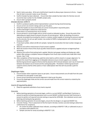 Standard Operating Procedures SOP for Prestressed Concrete Members ...