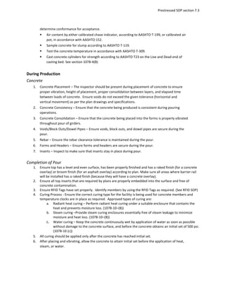 Standard Operating Procedures SOP for Prestressed Concrete Members ...
