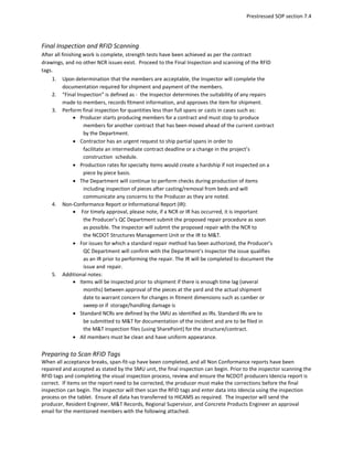 Standard Operating Procedures SOP for Prestressed Concrete Members ...