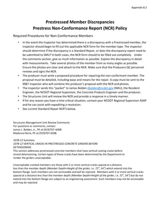 Standard Operating Procedures SOP for Prestressed Concrete Members ...