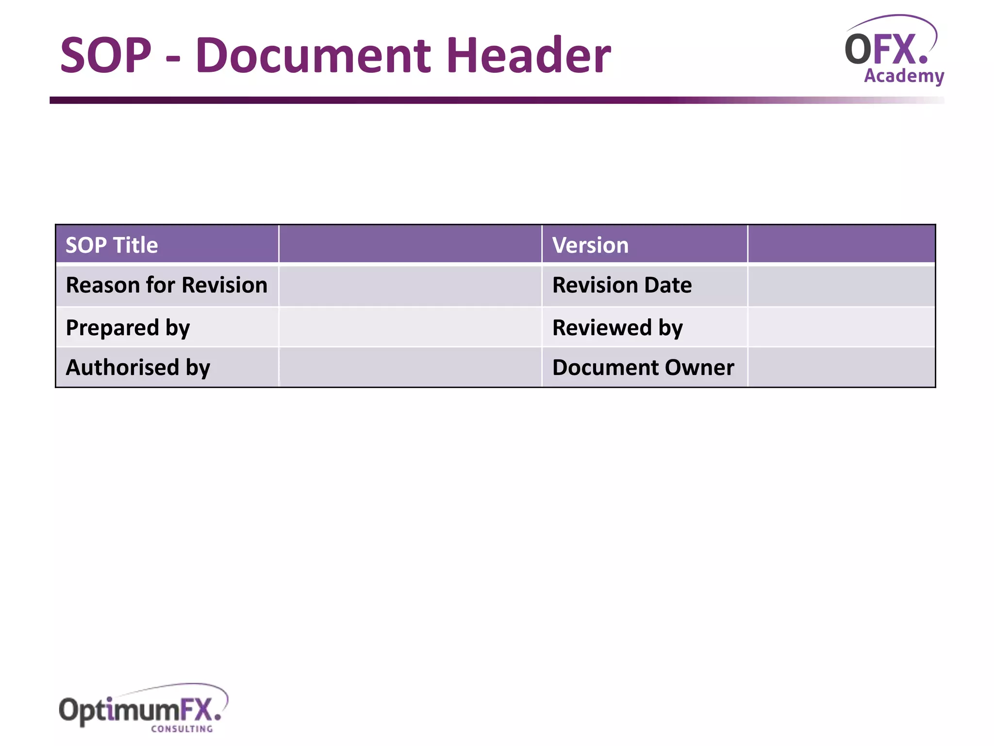 Standard operating procedures (SOPs) | PPTX