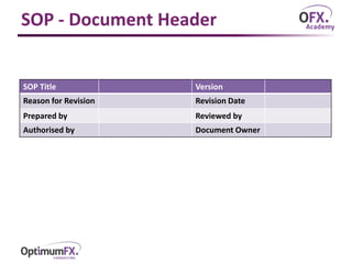 Standard operating procedures (SOPs) | PPTX