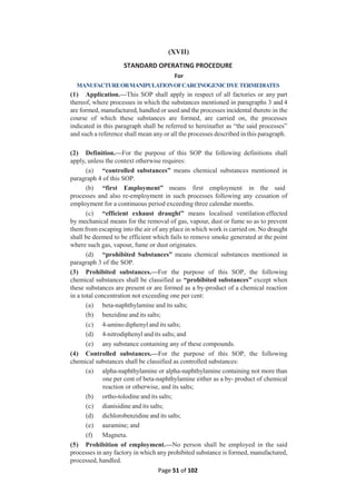 Standard Operating Procedures (SOPs) for safe operations on hazardous ...