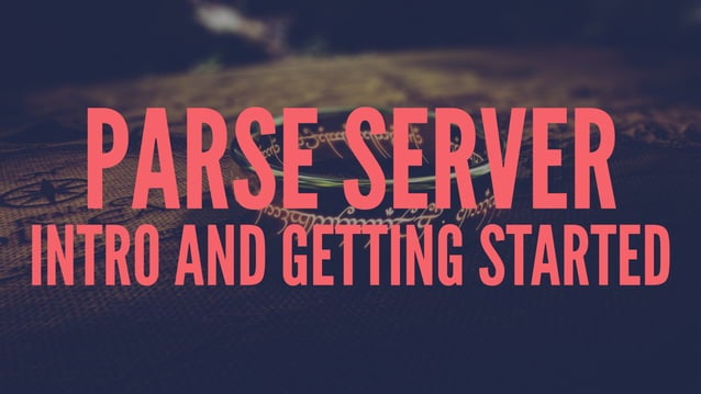 Standard parse server | PPT