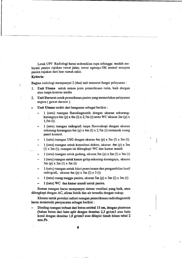 Standard pelayanan radiologi rsu kelas c dan d | PDF