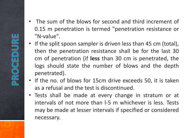 Standard penetration test(spt) | PPTX | Musical Instruments | Hobbies ...