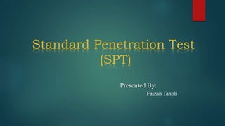 Standard penetration test (spt) | PPTX
