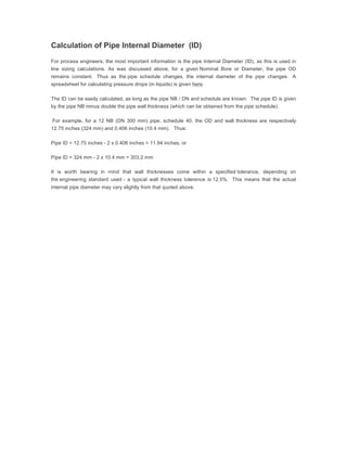 Standard pipe size | PDF