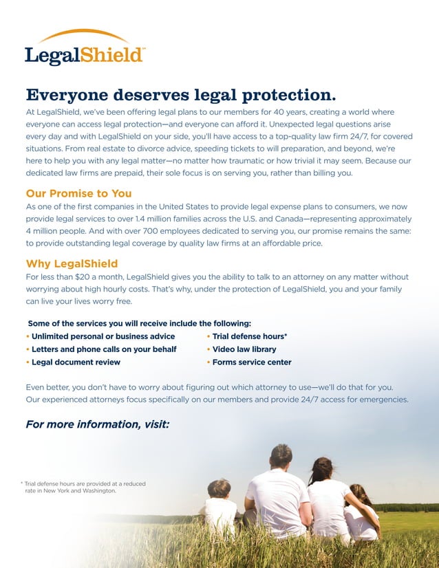 LegalShield Plan Fact Sheet | PDF