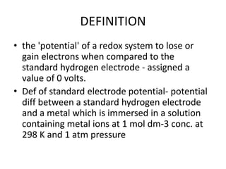 Standard potential | PPTX