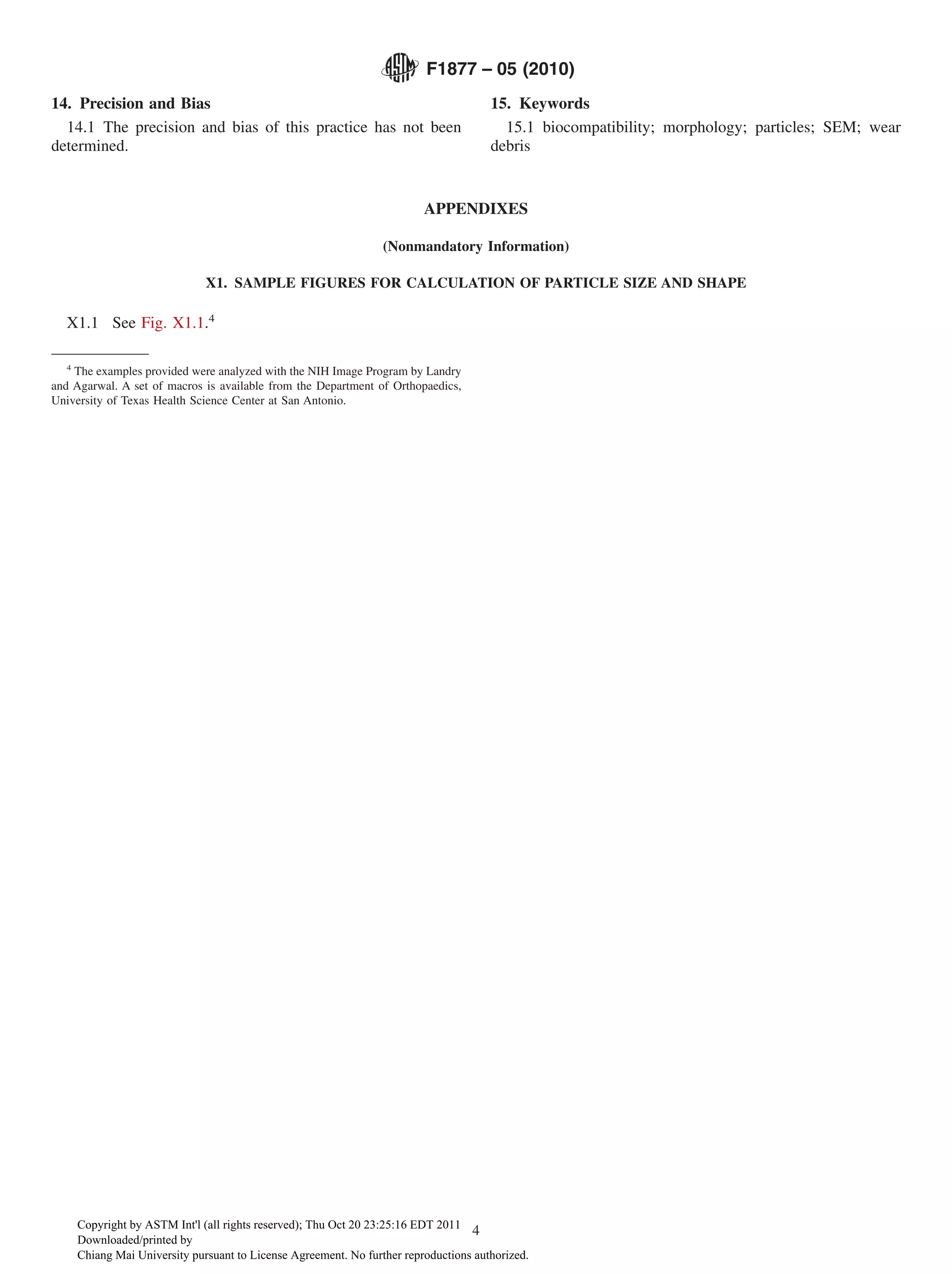 Standard practice for characterization of particles astm | PDF