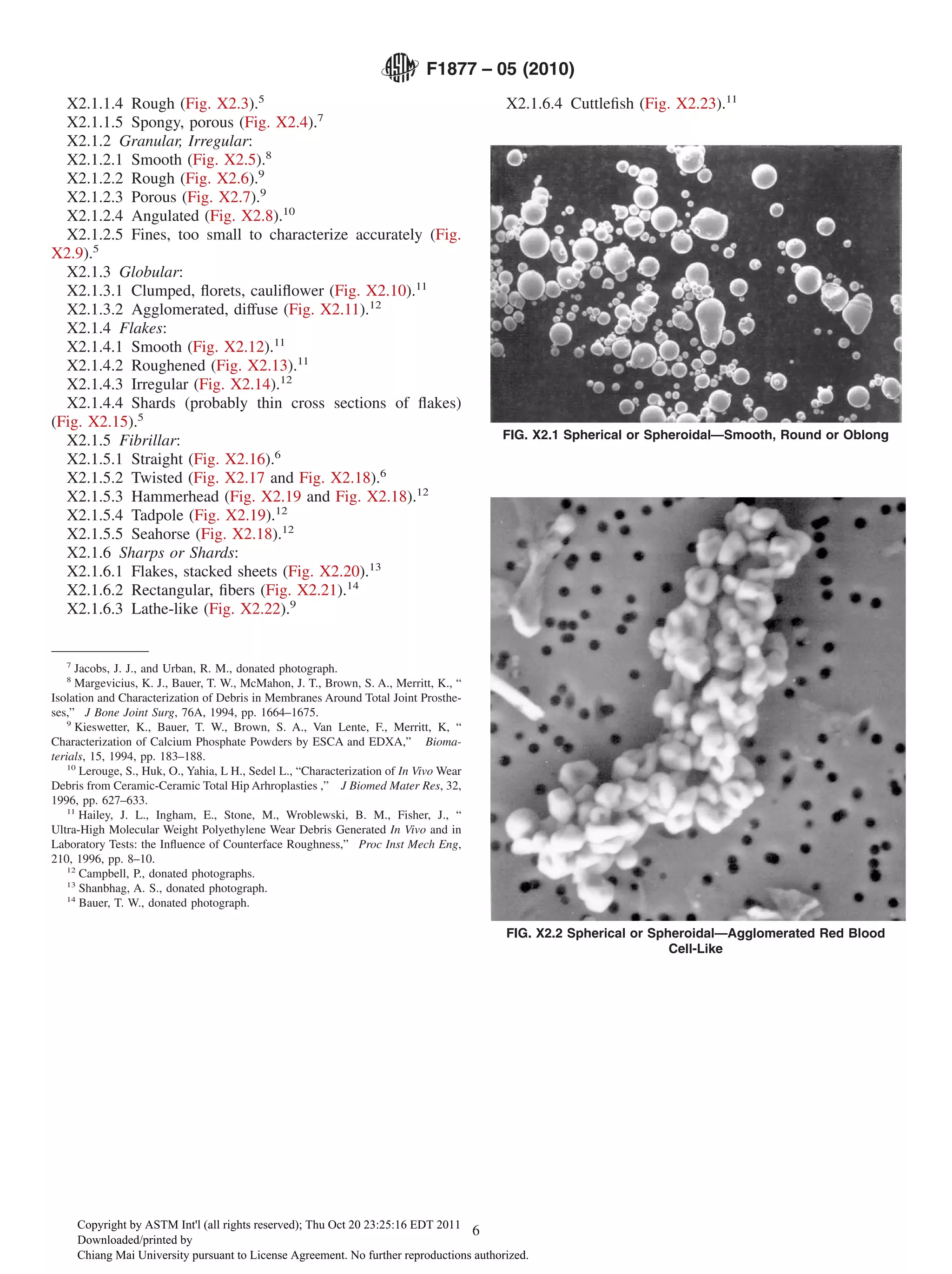 Standard practice for characterization of particles astm | PDF