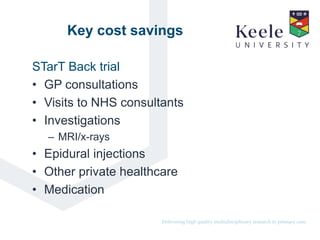 What is the STarT Back approach? | PPT