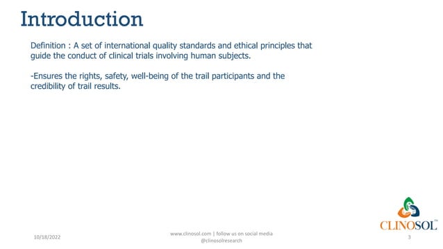 Good Clinical Practice Guideline – a standard for clinical trials | PDF
