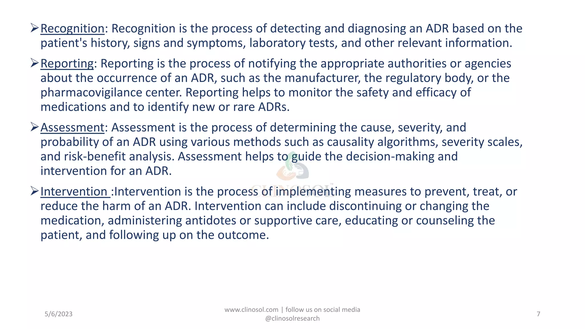 Management of Adverse drug reactions | PPTX