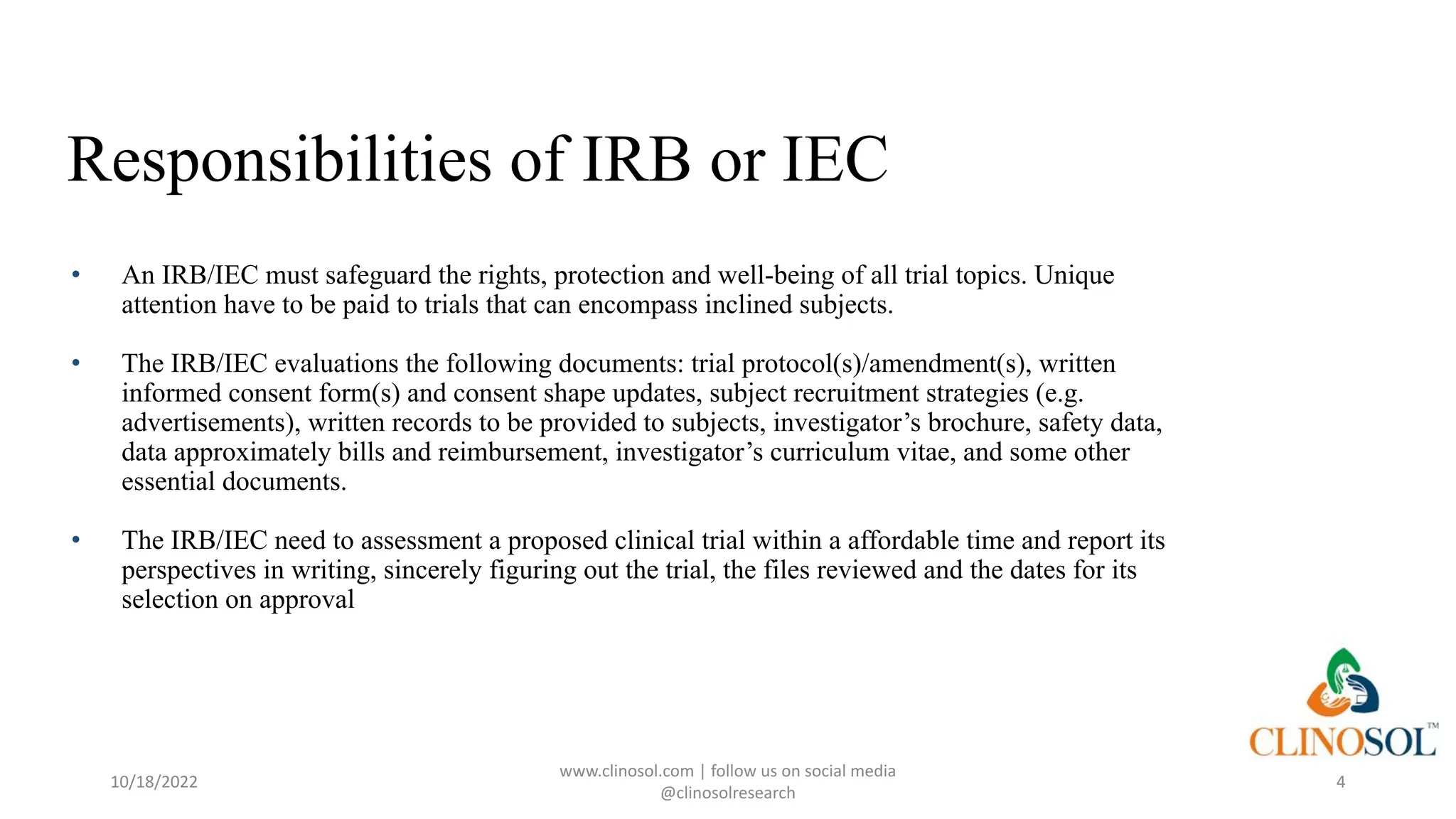 Role of IRB and IEC in Safeguarding the Subjects in Clinical Trials | PDF