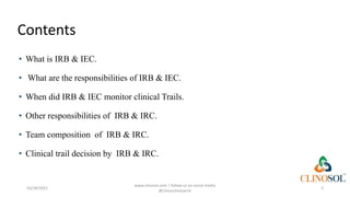 Role of IRB and IEC in Safeguarding the Subjects in Clinical Trials | PDF