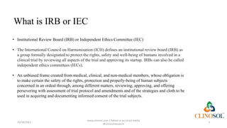 Role of IRB and IEC in Safeguarding the Subjects in Clinical Trials | PDF