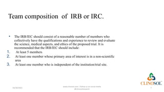 Role of IRB and IEC in Safeguarding the Subjects in Clinical Trials | PDF