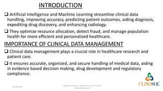 The Role of Artificial Intelligence and Machine Learning in Clinical ...