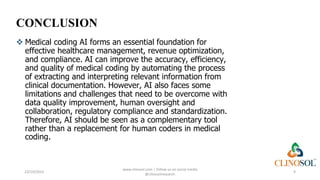 Improving Medical Coding Efficiency with AI | PPTX